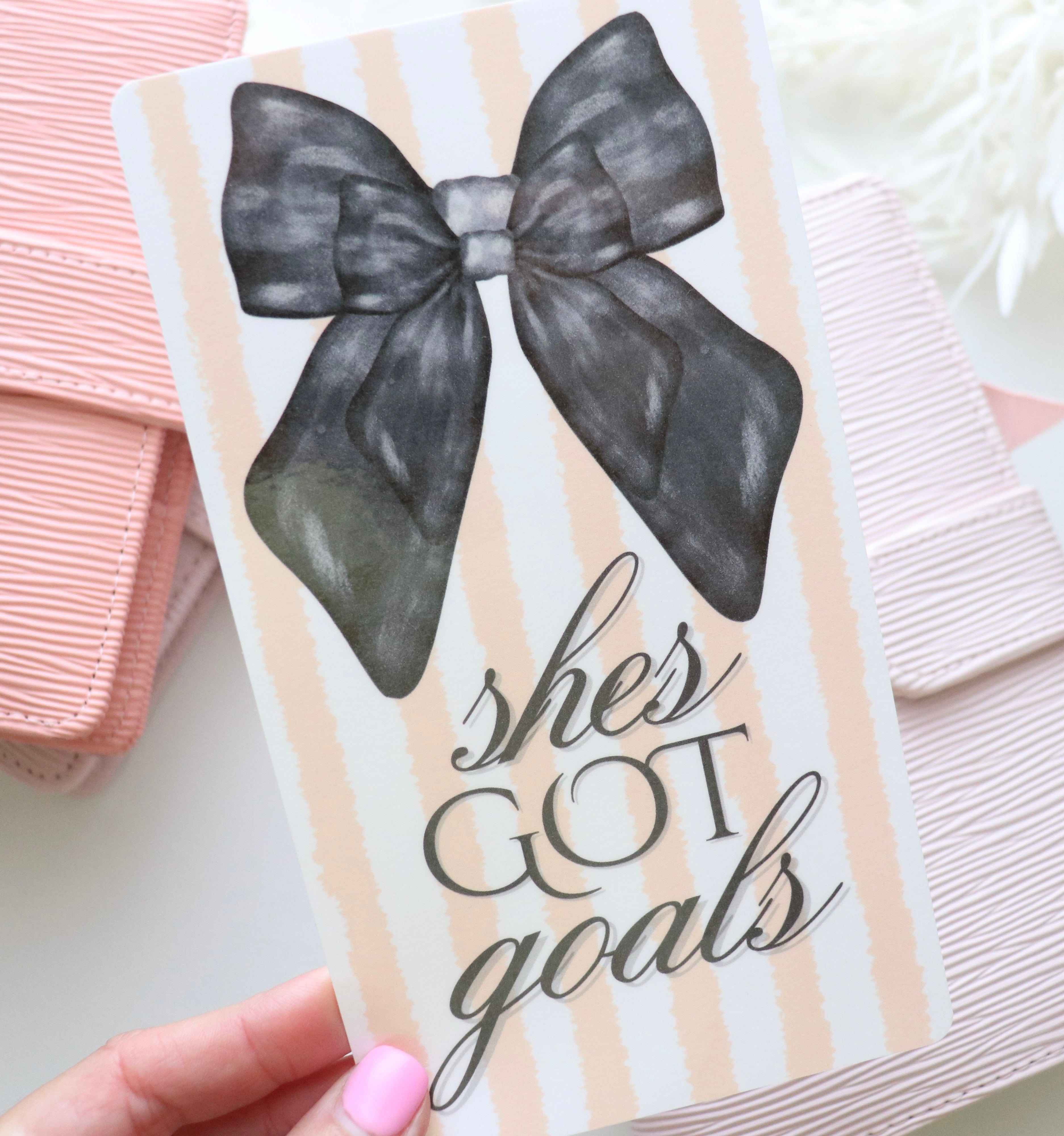 SHES GOT GOALS BOW DASHBOARD – Pretty Peach Budgeting